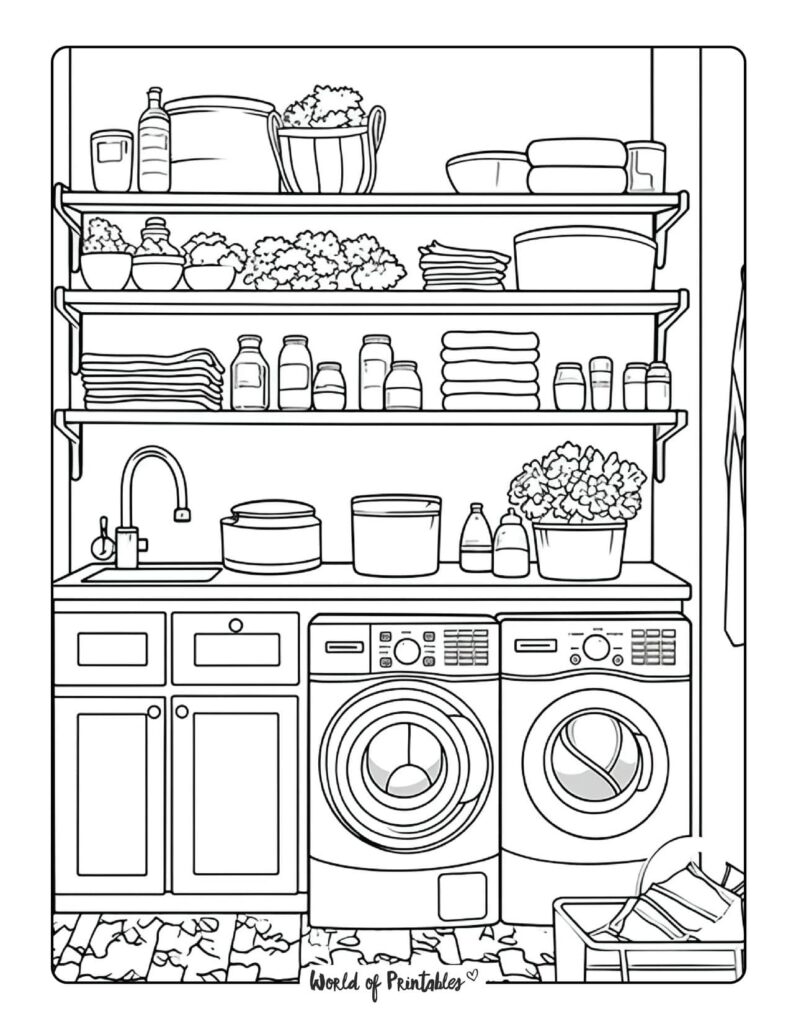 Room Coloring Pages - World of Printables
