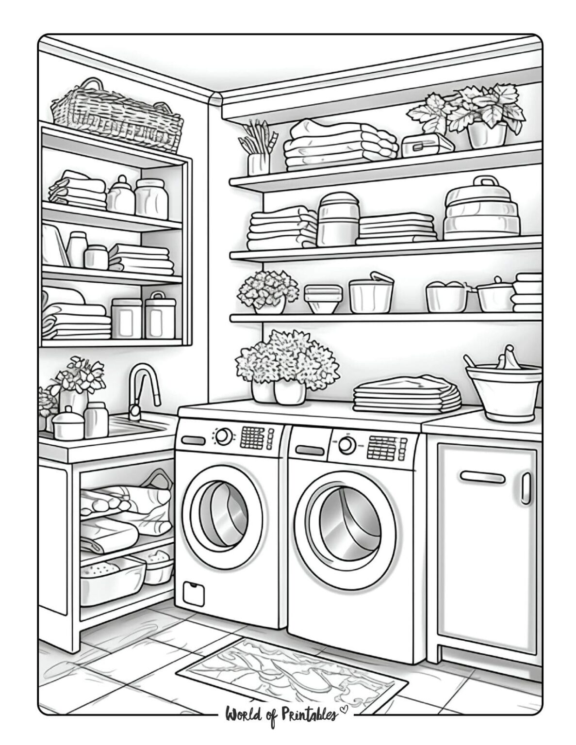 Room Coloring Pages - World of Printables