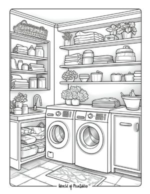 Room Coloring Pages - World of Printables