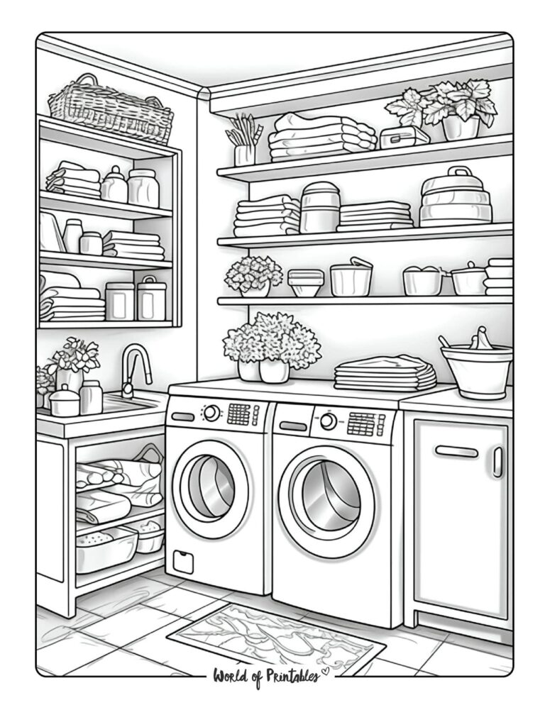 Room Coloring Pages - World of Printables