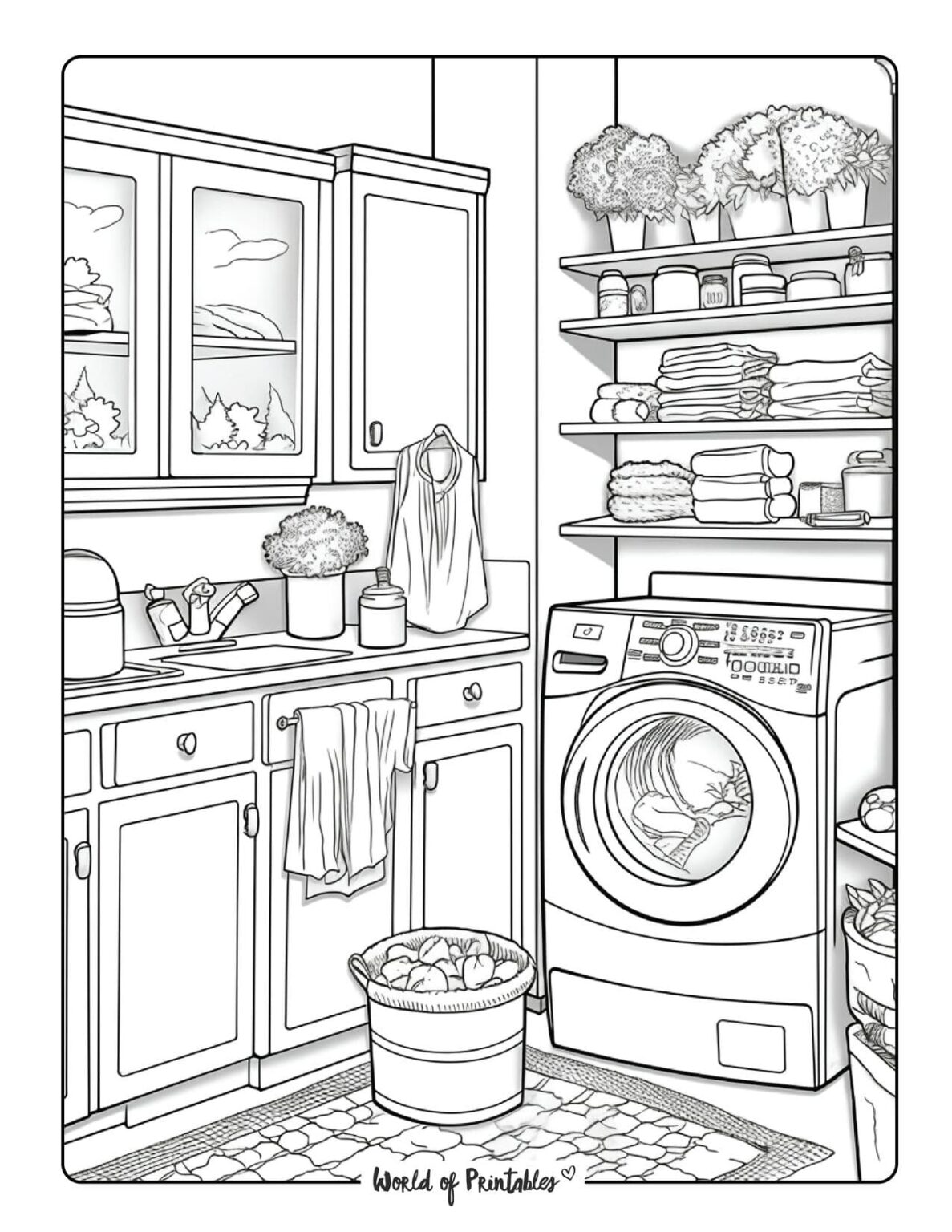 Room Coloring Pages - World of Printables