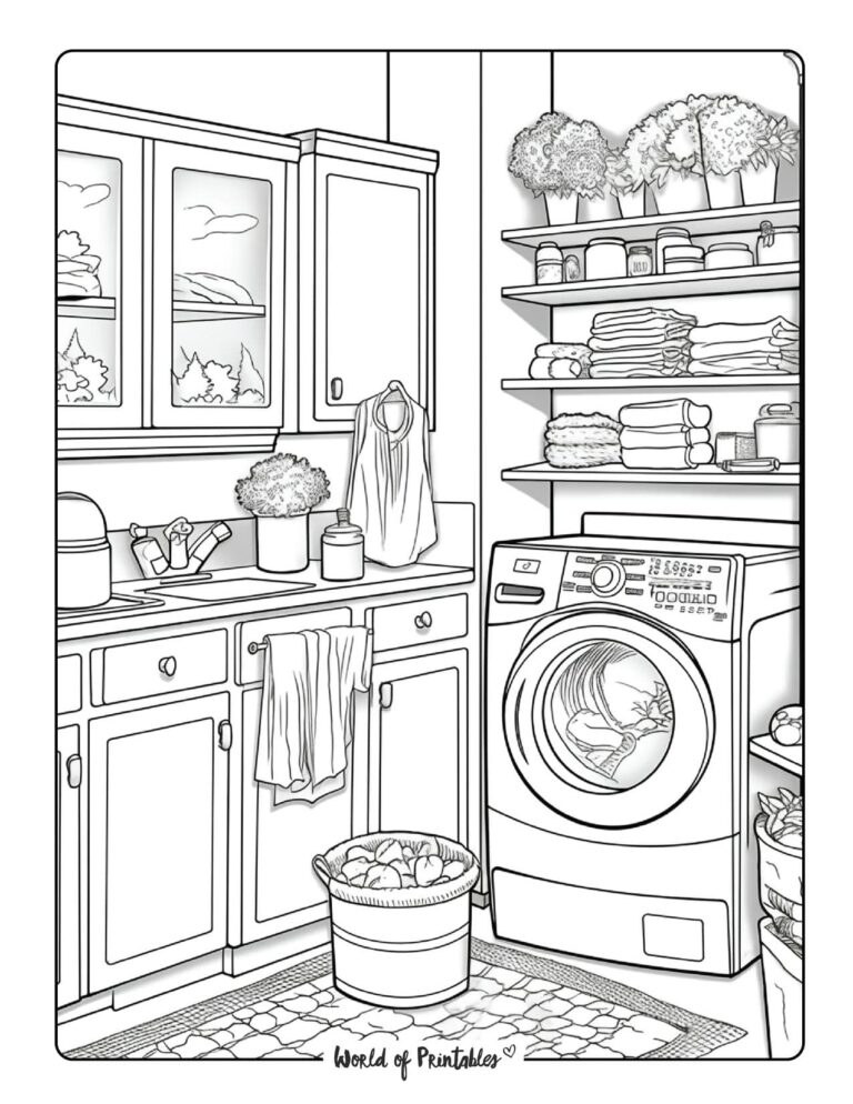 Room Coloring Pages - World of Printables