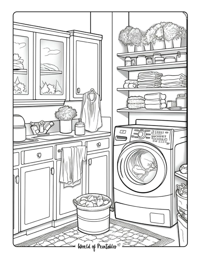 Room Coloring Pages - World of Printables