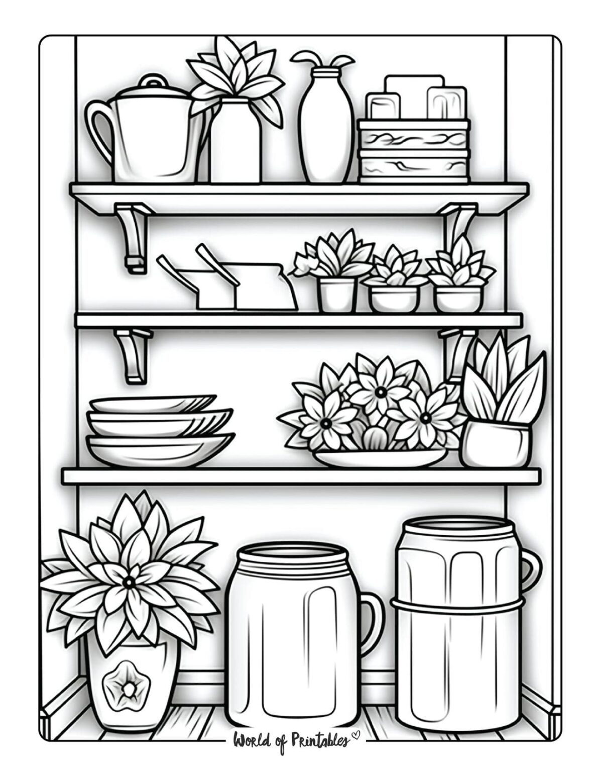 Room Coloring Pages - World of Printables