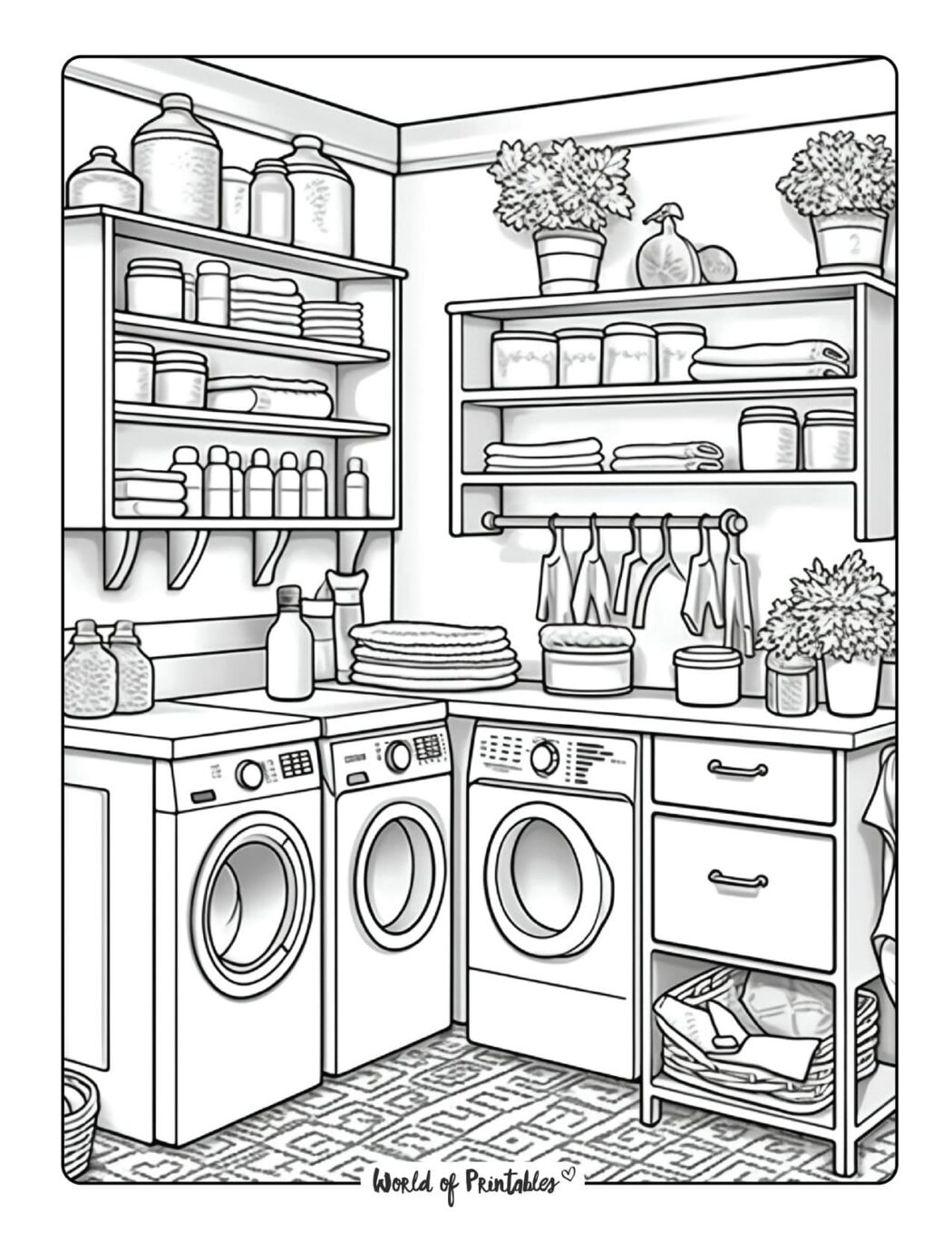 Room Coloring Pages - World of Printables