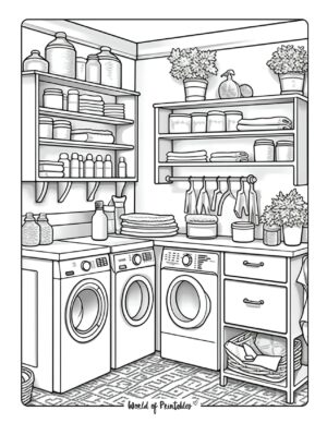 Room Coloring Pages - World of Printables