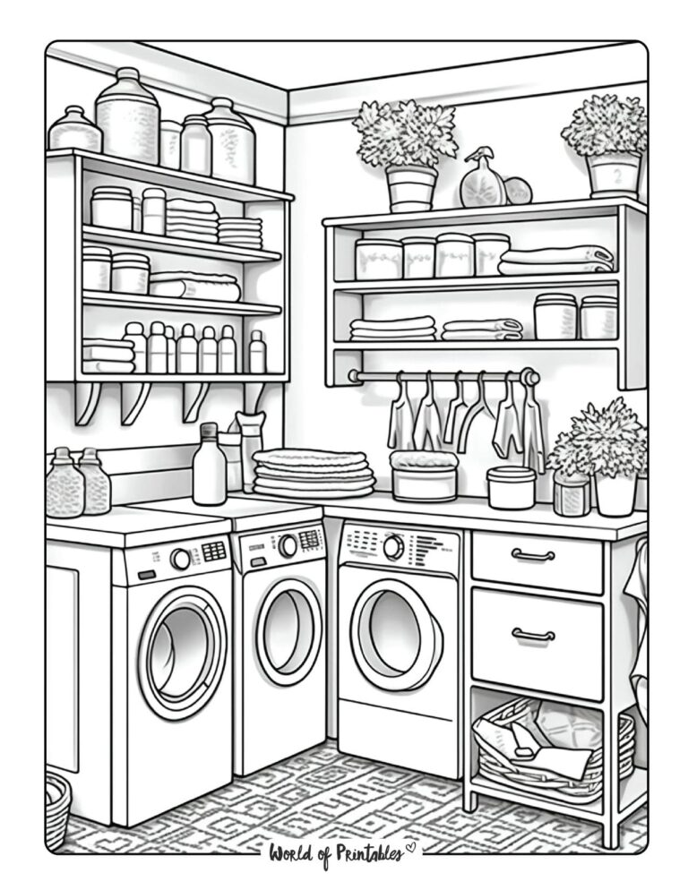 Room Coloring Pages - World of Printables