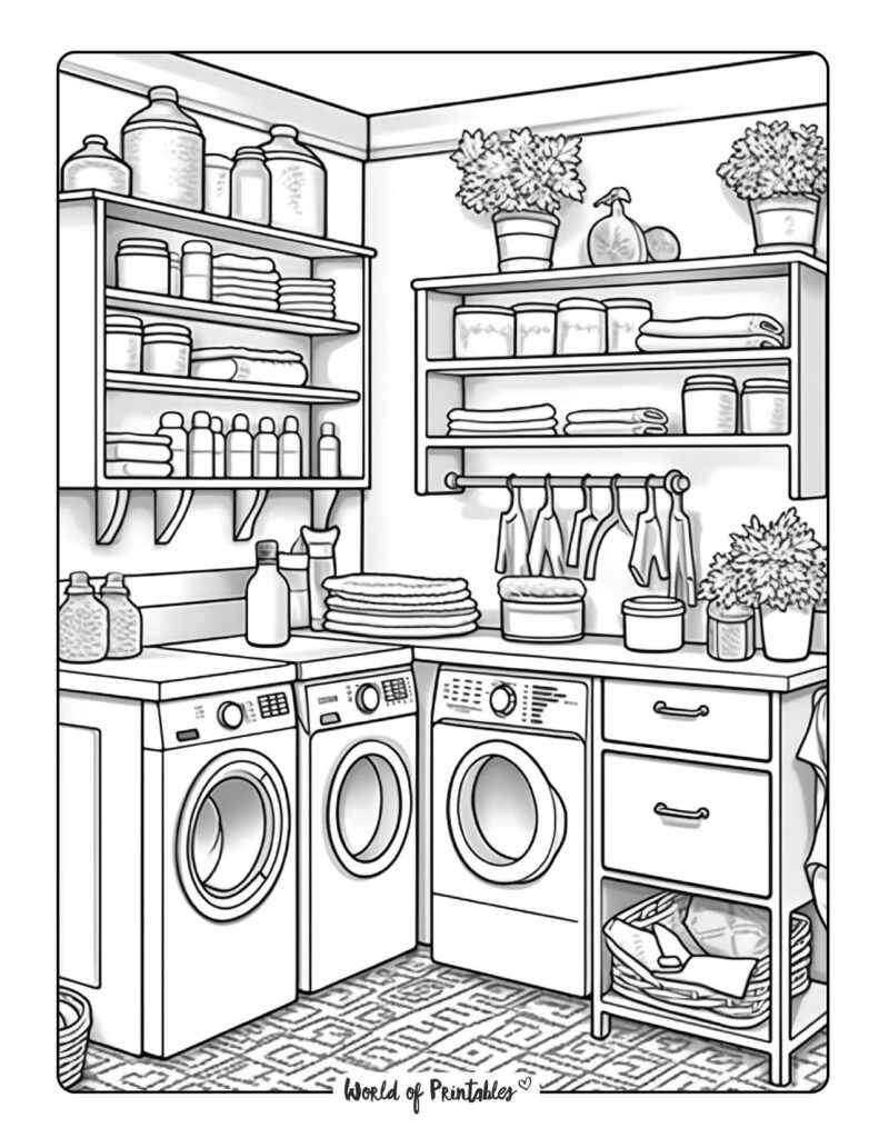 Room Coloring Pages - World of Printables