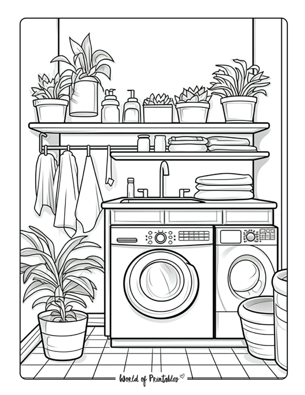 Room Coloring Pages - World of Printables