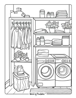 Room Coloring Pages - World of Printables