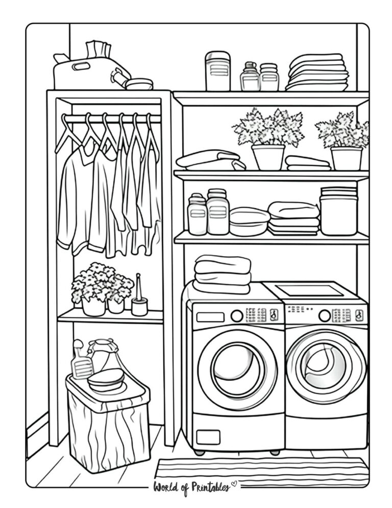 Room Coloring Pages - World of Printables