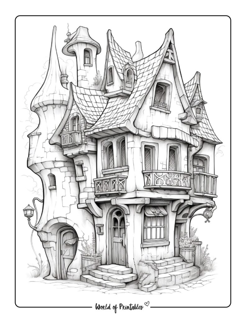 House Coloring Pages For Kids & Adults - World of Printables