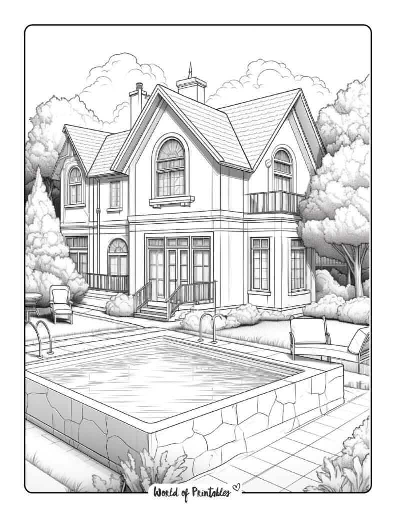 House Coloring Pages For Kids & Adults - World of Printables