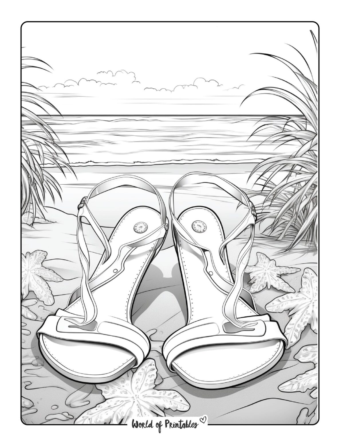 Beach Coloring Pages - World of Printables
