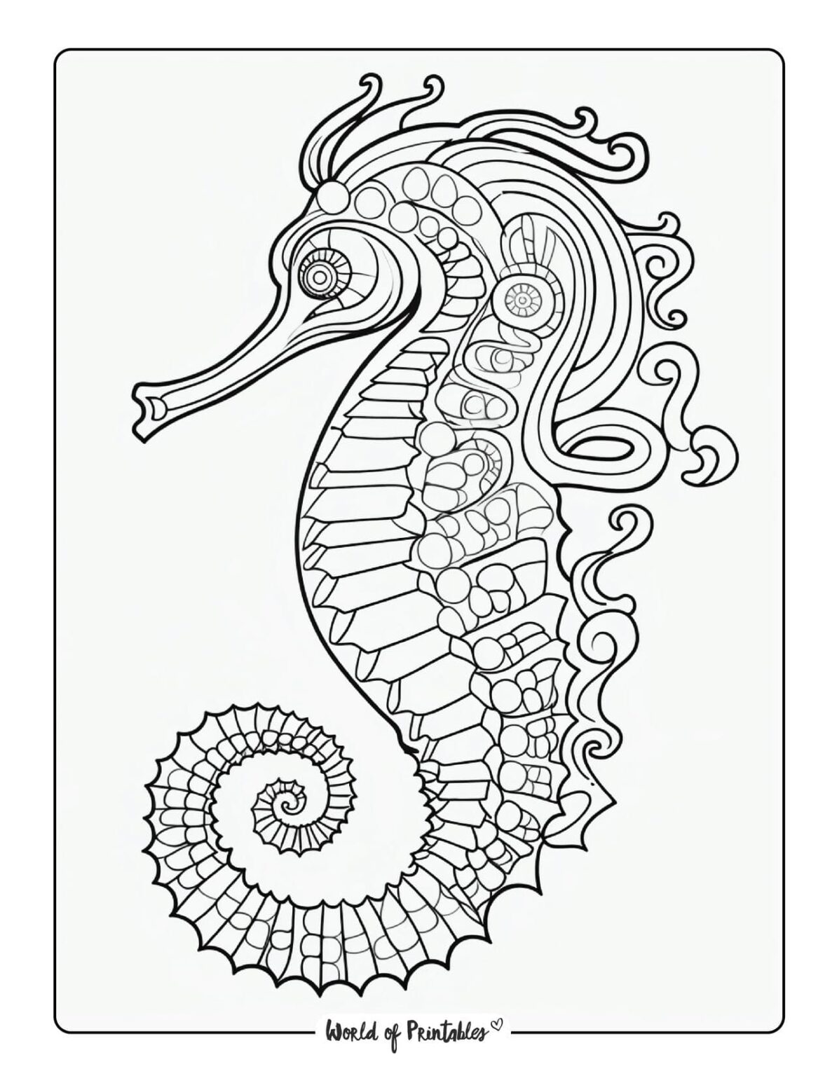 Sea Animal Coloring Pages For Kids & Adults - World of Printables