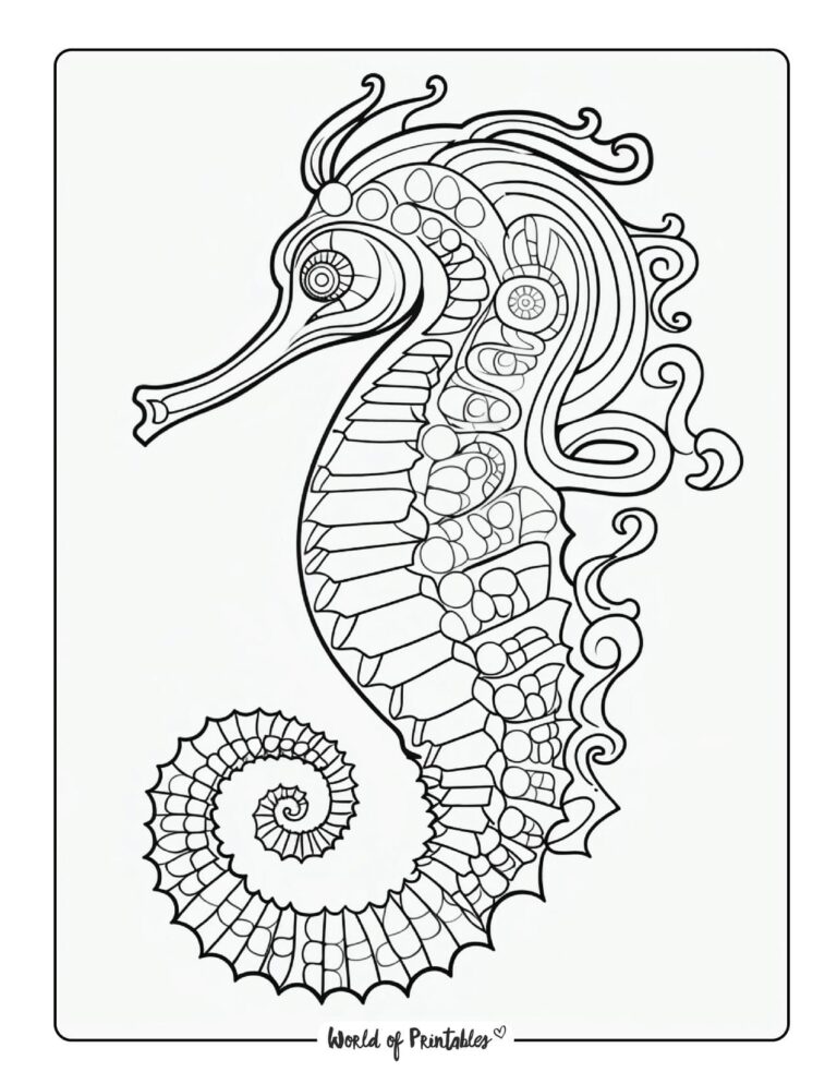 Sea Animal Coloring Pages For Kids & Adults - World of Printables