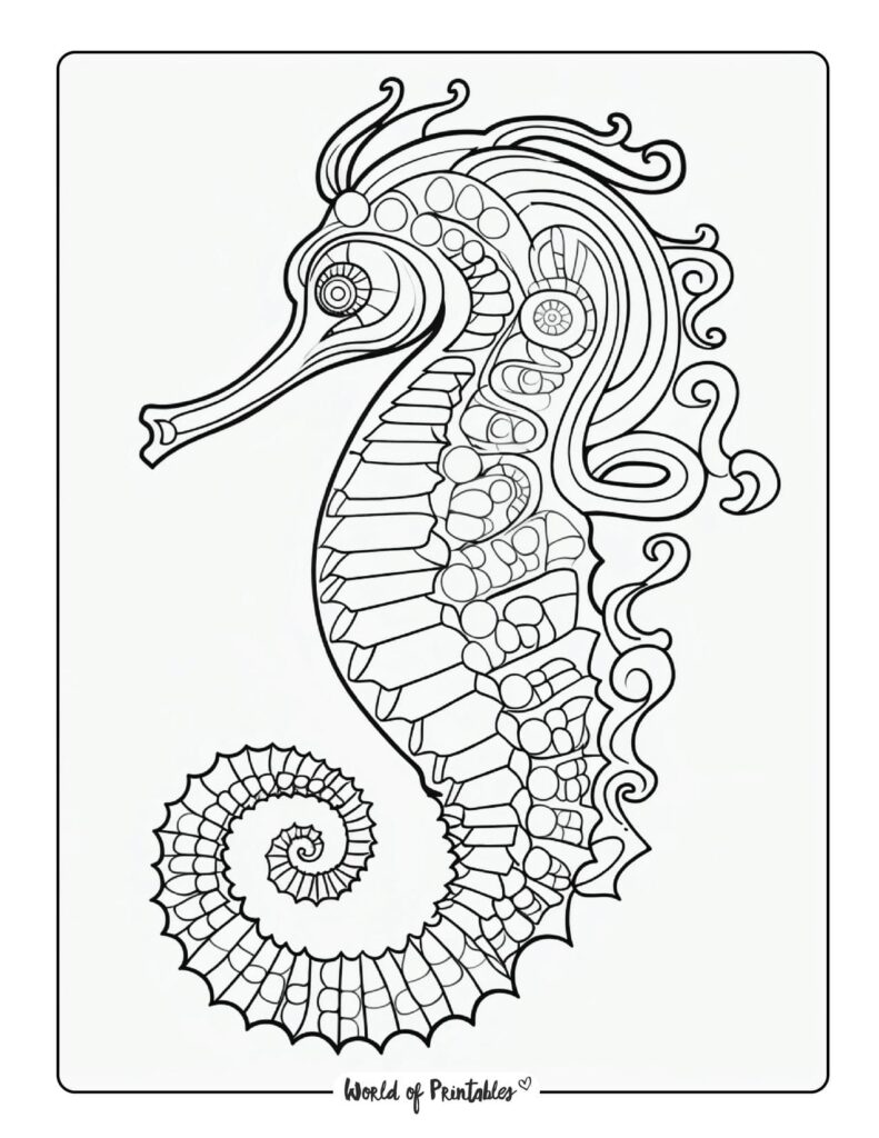 Sea Animal Coloring Pages For Kids & Adults - World of Printables