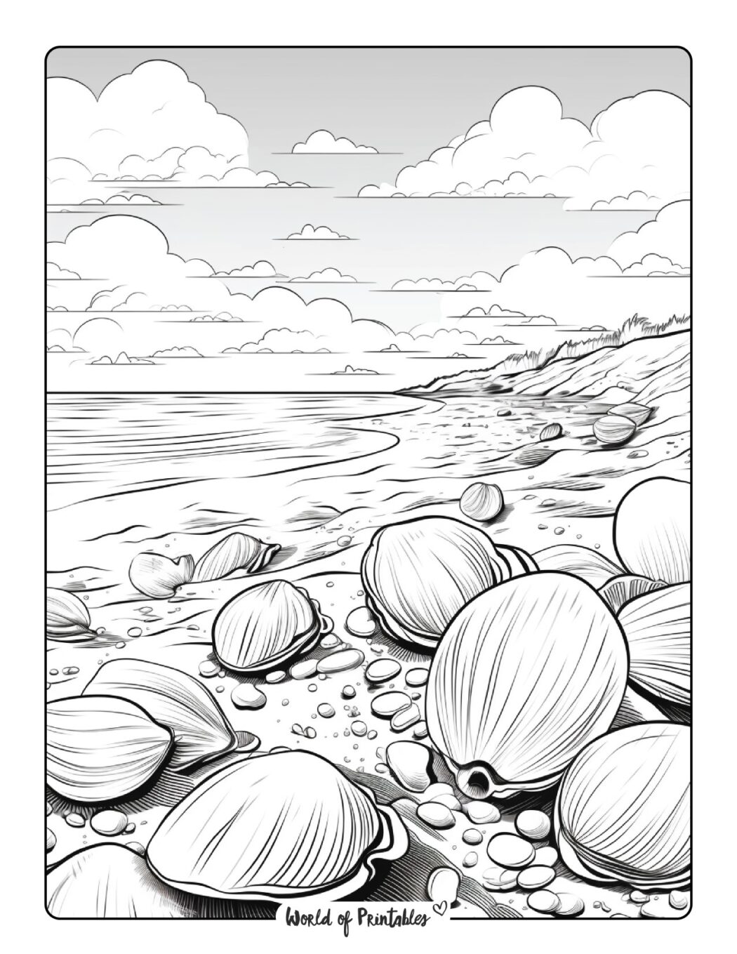Beach Coloring Pages - World of Printables