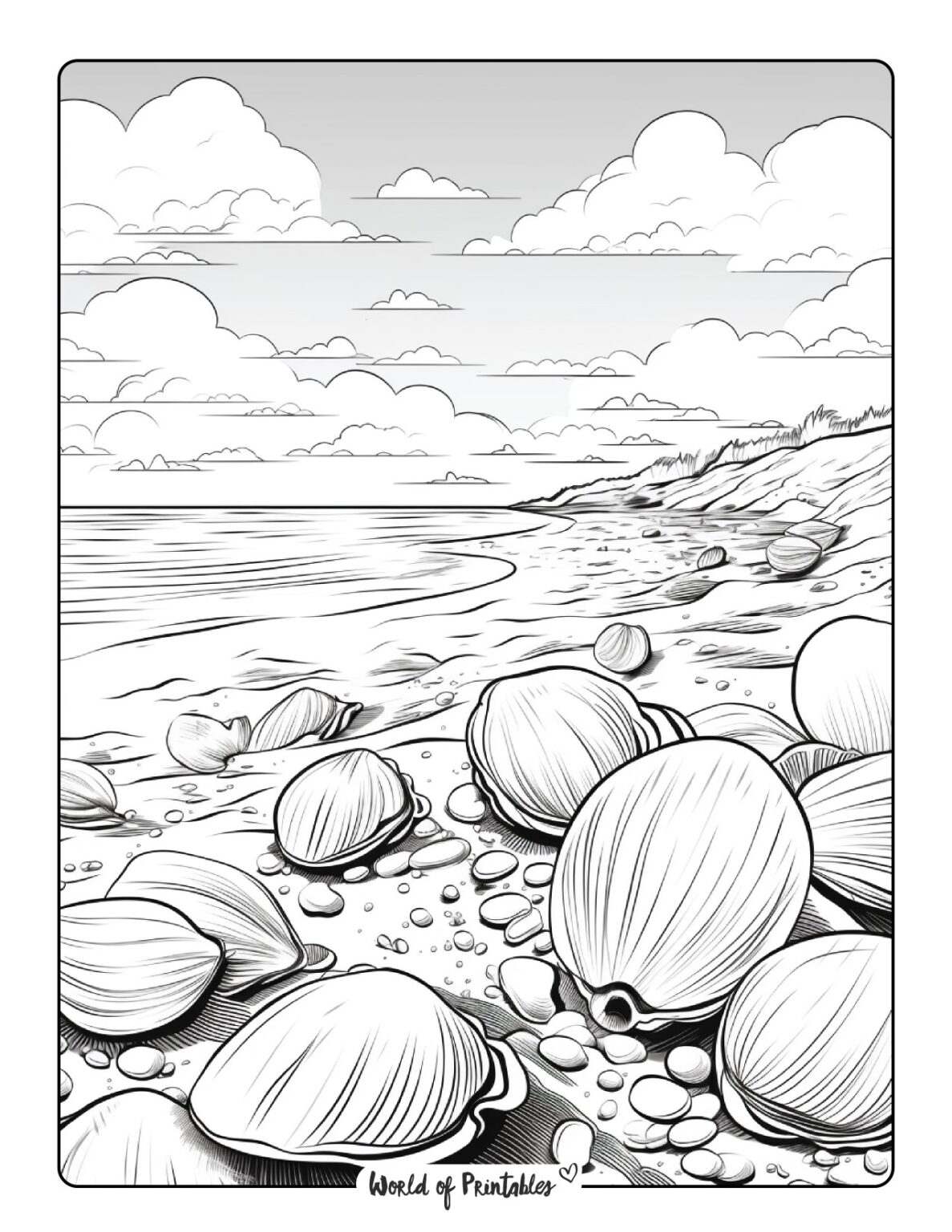 Beach Coloring Pages - World of Printables
