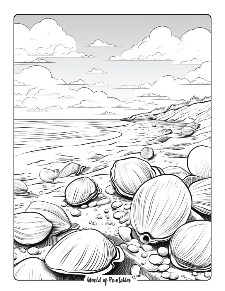 Beach Coloring Pages - World of Printables