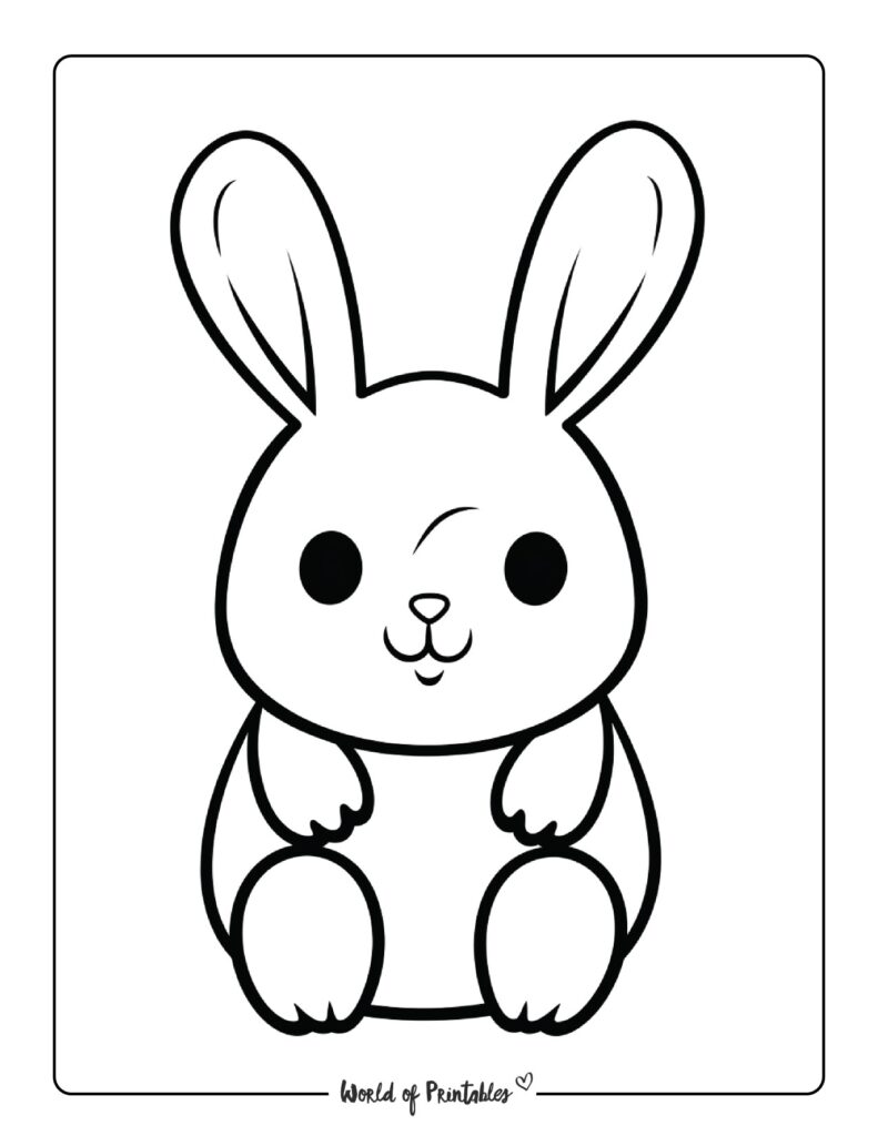 Bunny Coloring Pages - World of Printables