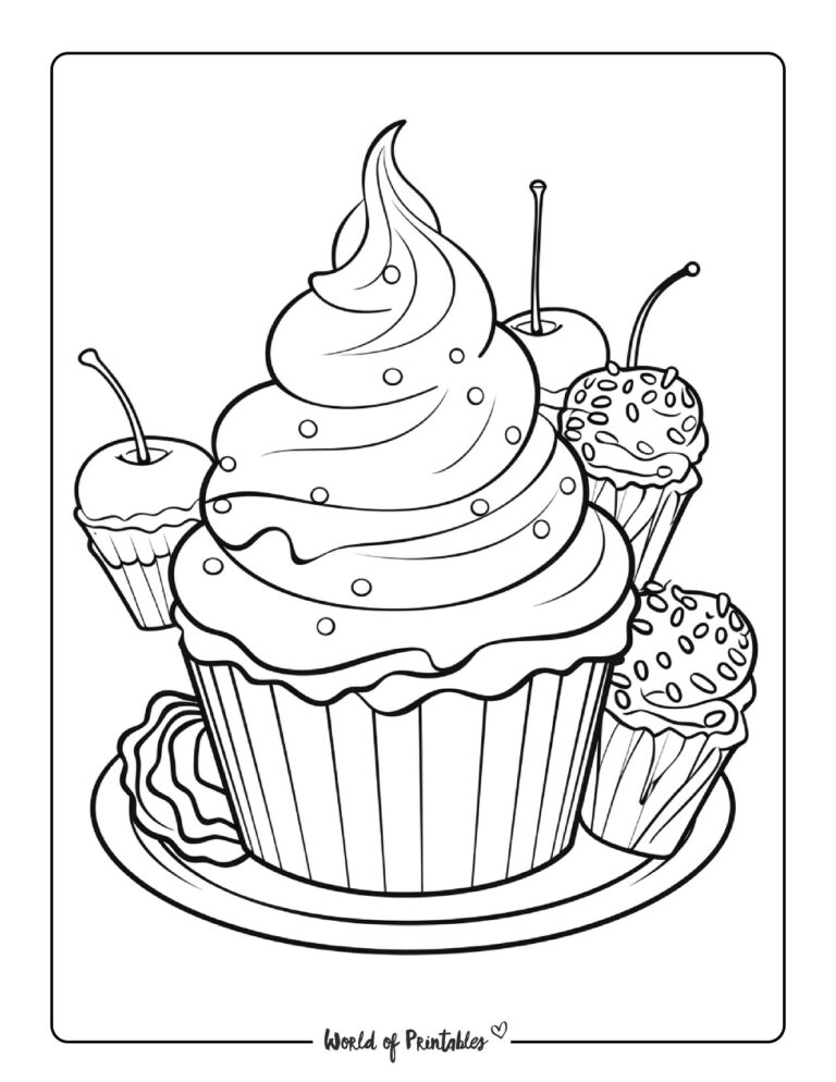 Food Coloring Pages - World of Printables