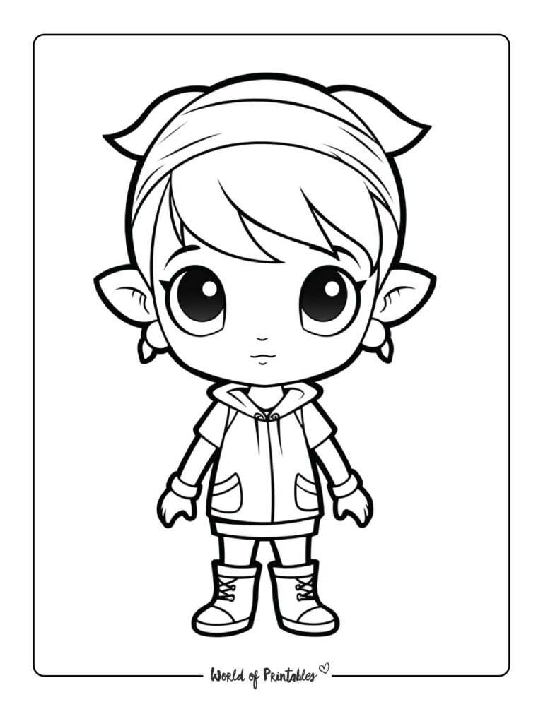 Elf Coloring Pages For Kids & Adults - World of Printables