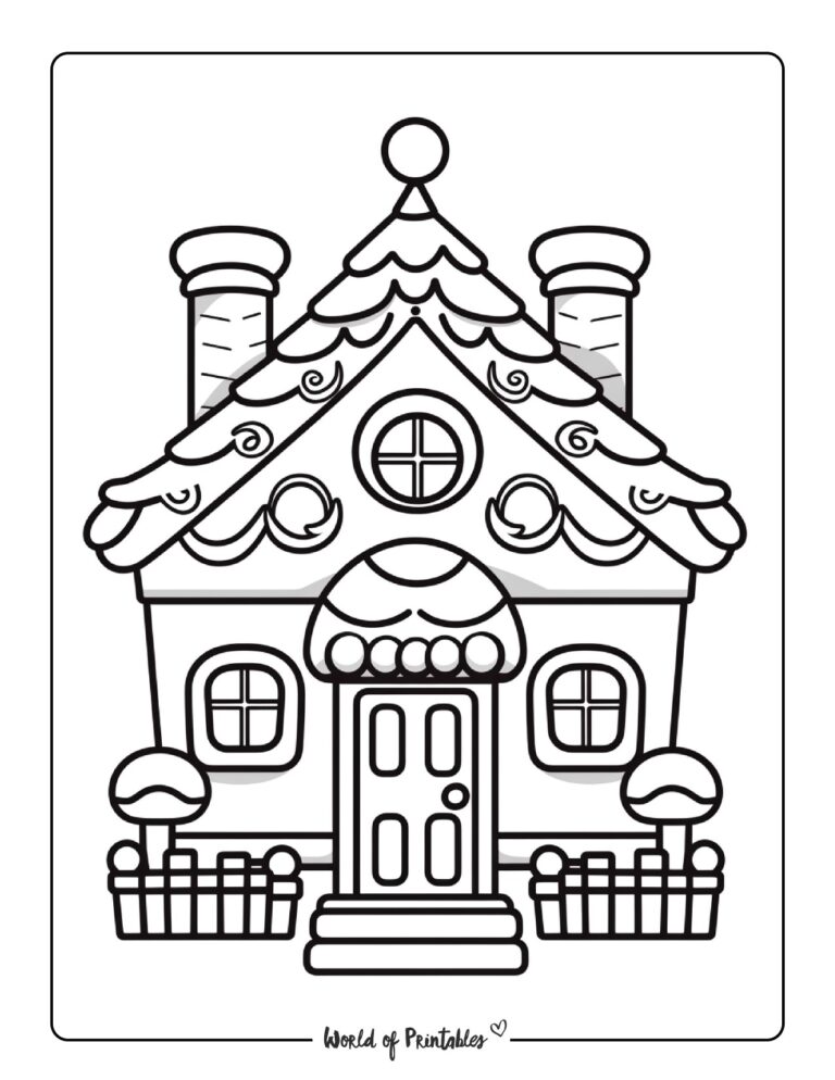 House Coloring Pages For Kids & Adults - World of Printables