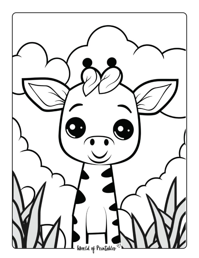 Giraffe Coloring Pages For Kids & Adults - World of Printables