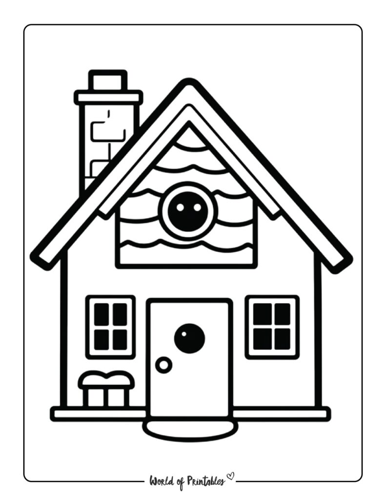 House Coloring Pages For Kids & Adults - World of Printables