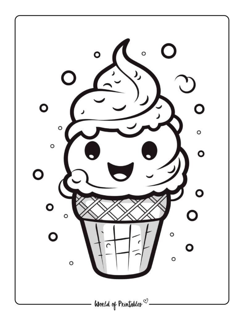 Food Coloring Pages - World of Printables