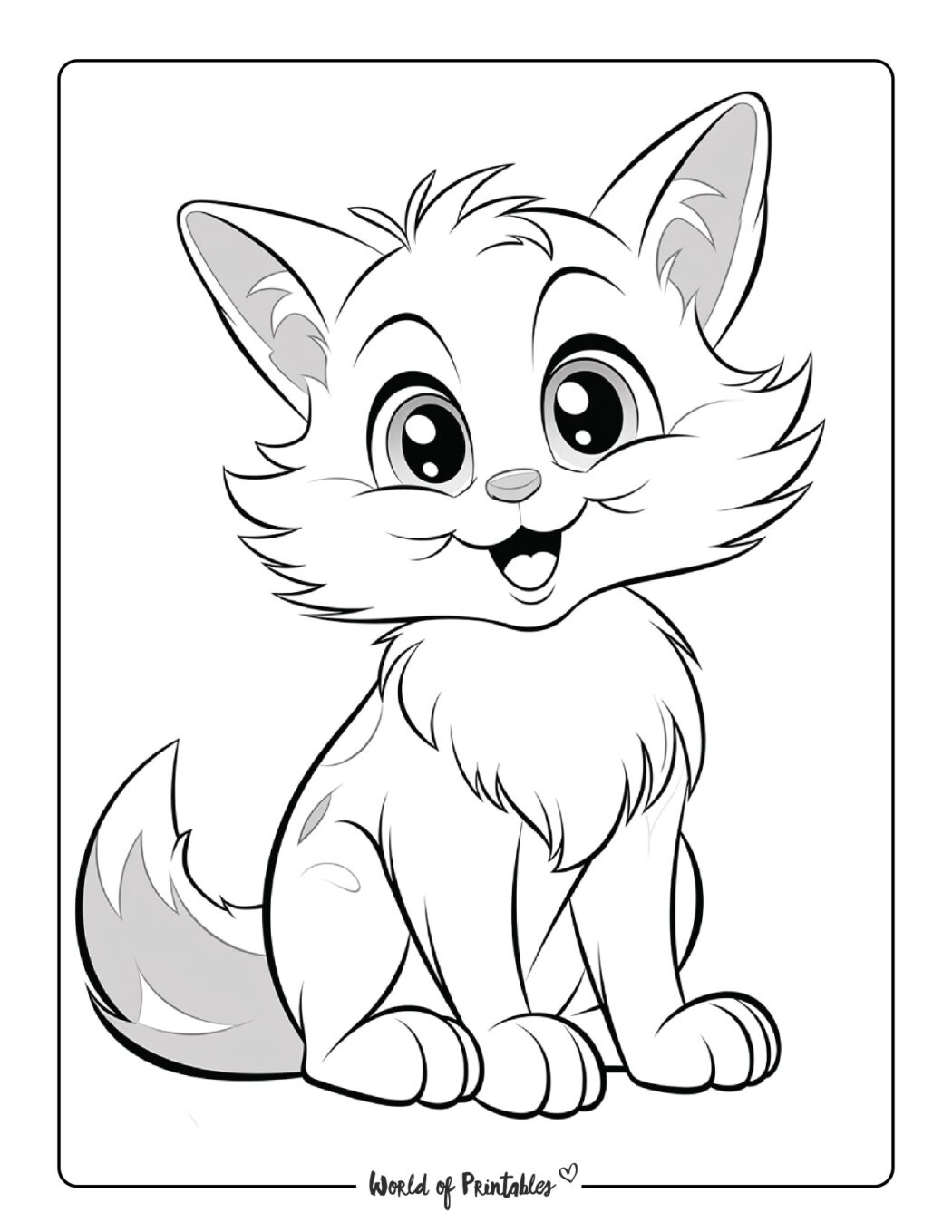 Kitten Coloring Pages - World of Printables