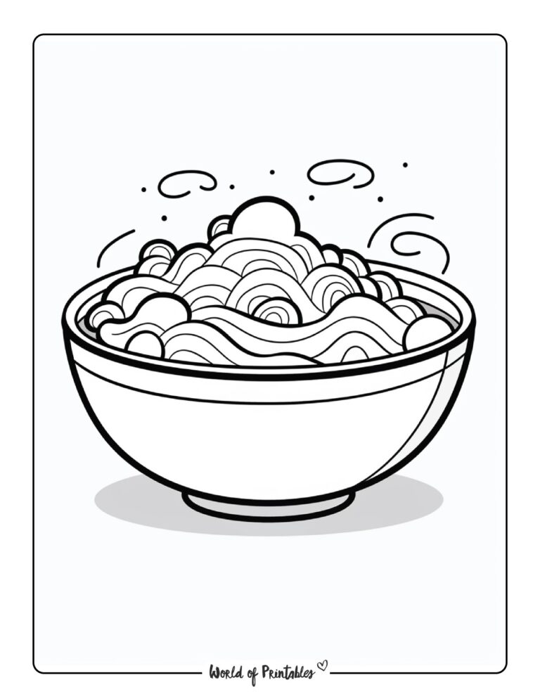 Food Coloring Pages - World of Printables