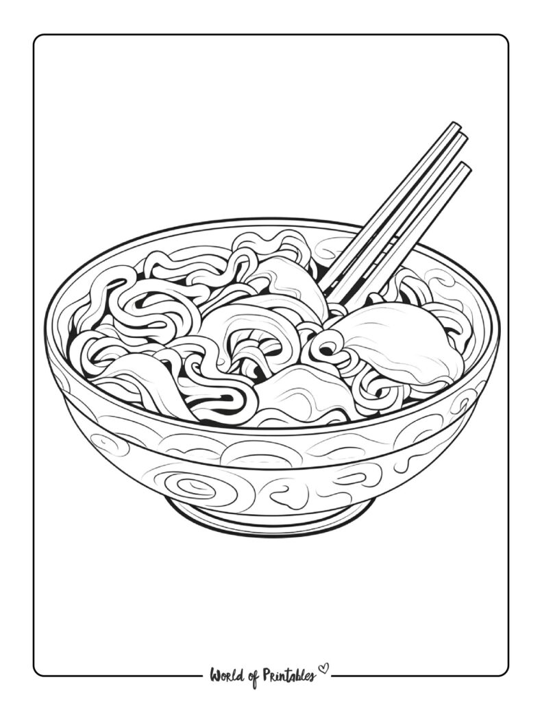 Food Coloring Pages - World of Printables