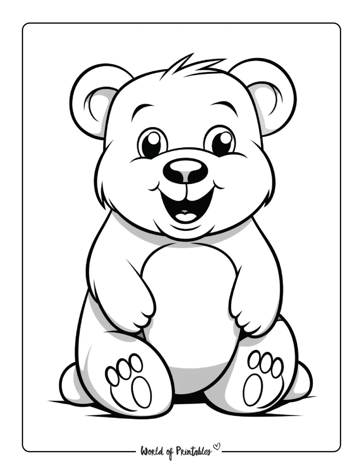 Bear Coloring Pages For Kids & Adults - World of Printables