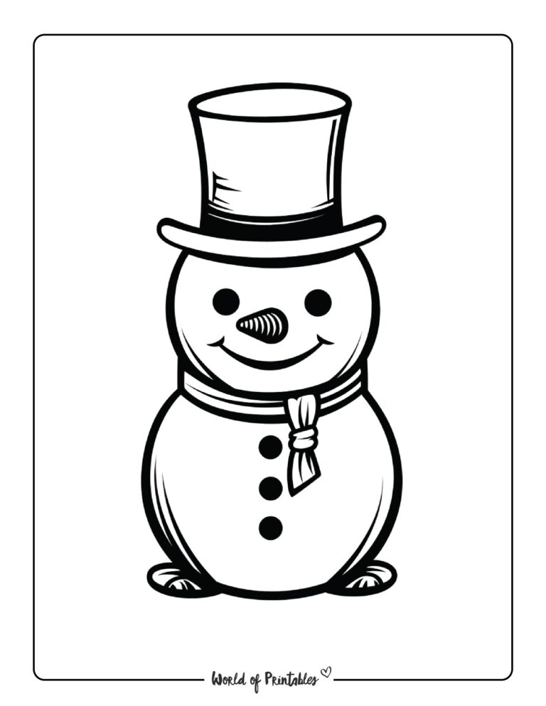 Snowman Coloring Pages - World of Printables
