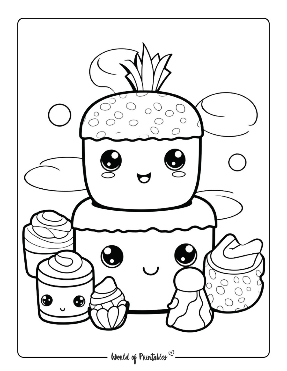 Food Coloring Pages - World of Printables