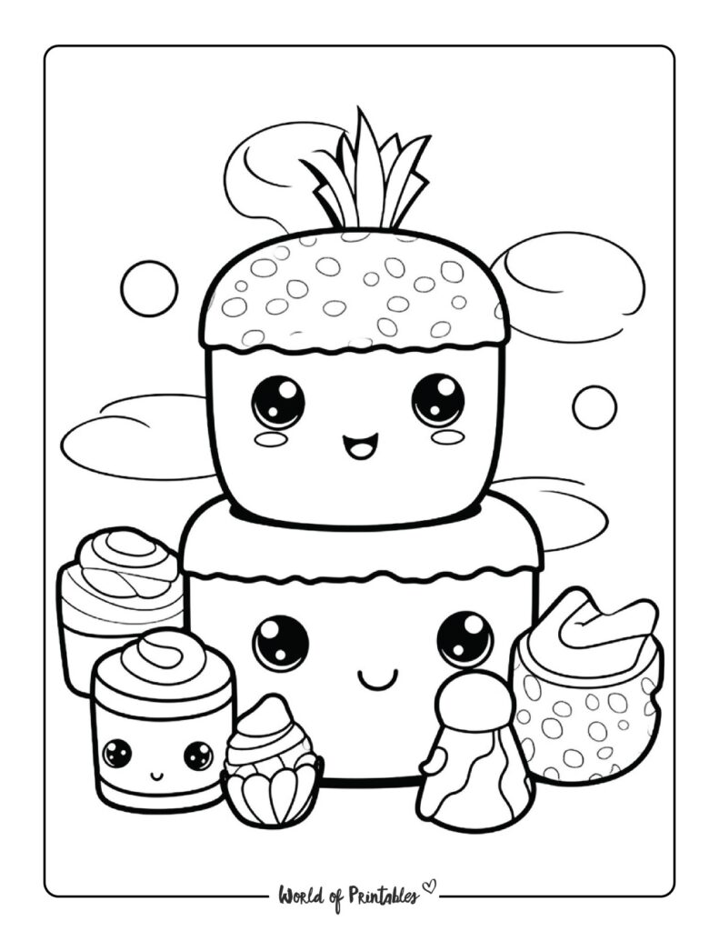 Food Coloring Pages - World of Printables