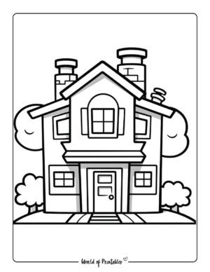 House Coloring Pages For Kids & Adults - World of Printables