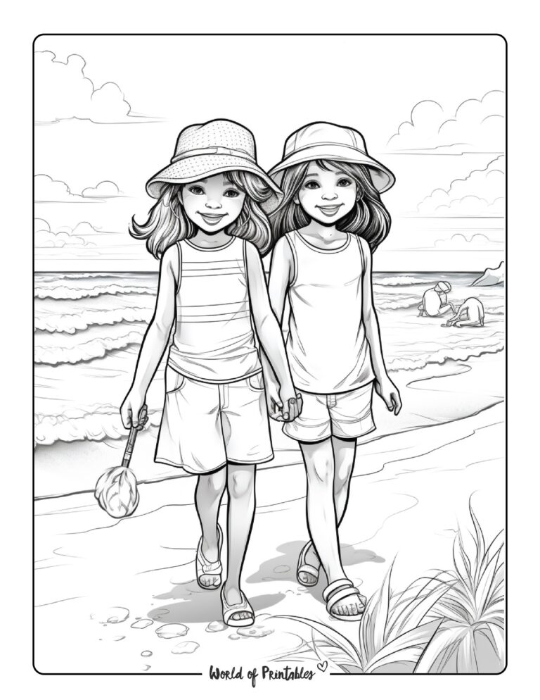 Beach Coloring Pages - World of Printables