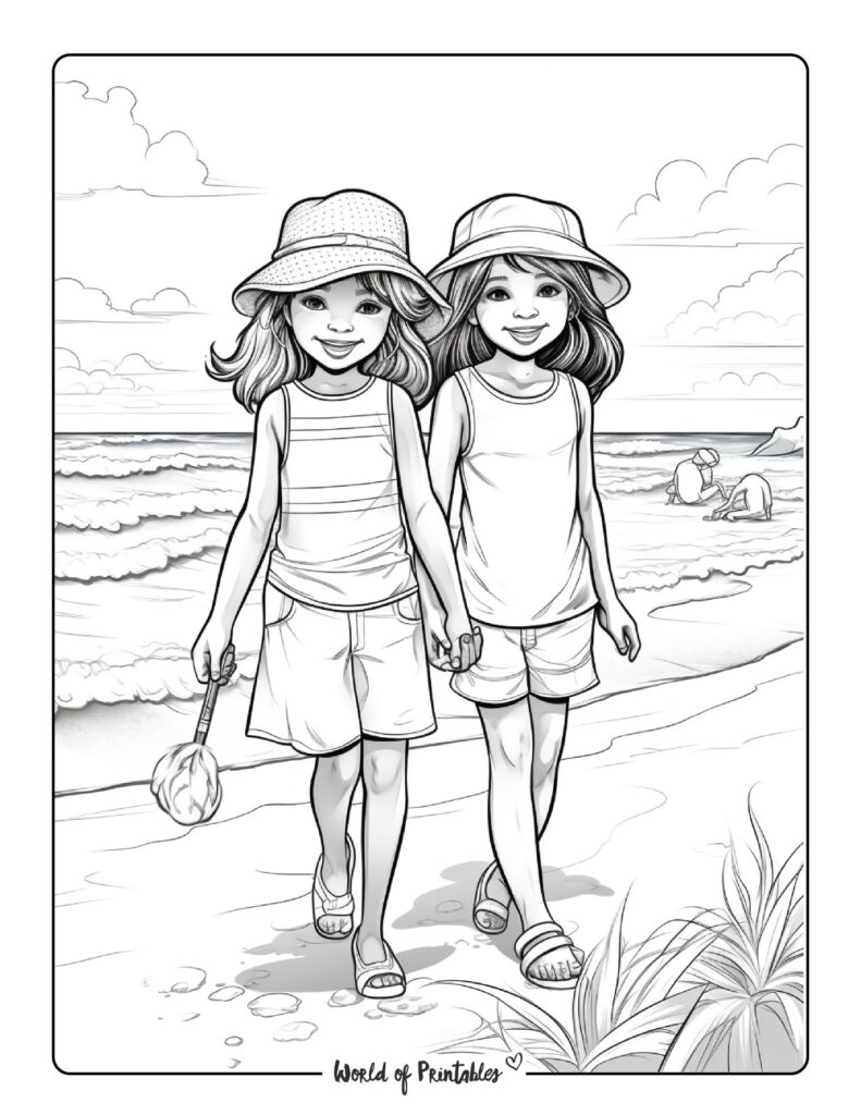 Beach Coloring Pages - World of Printables