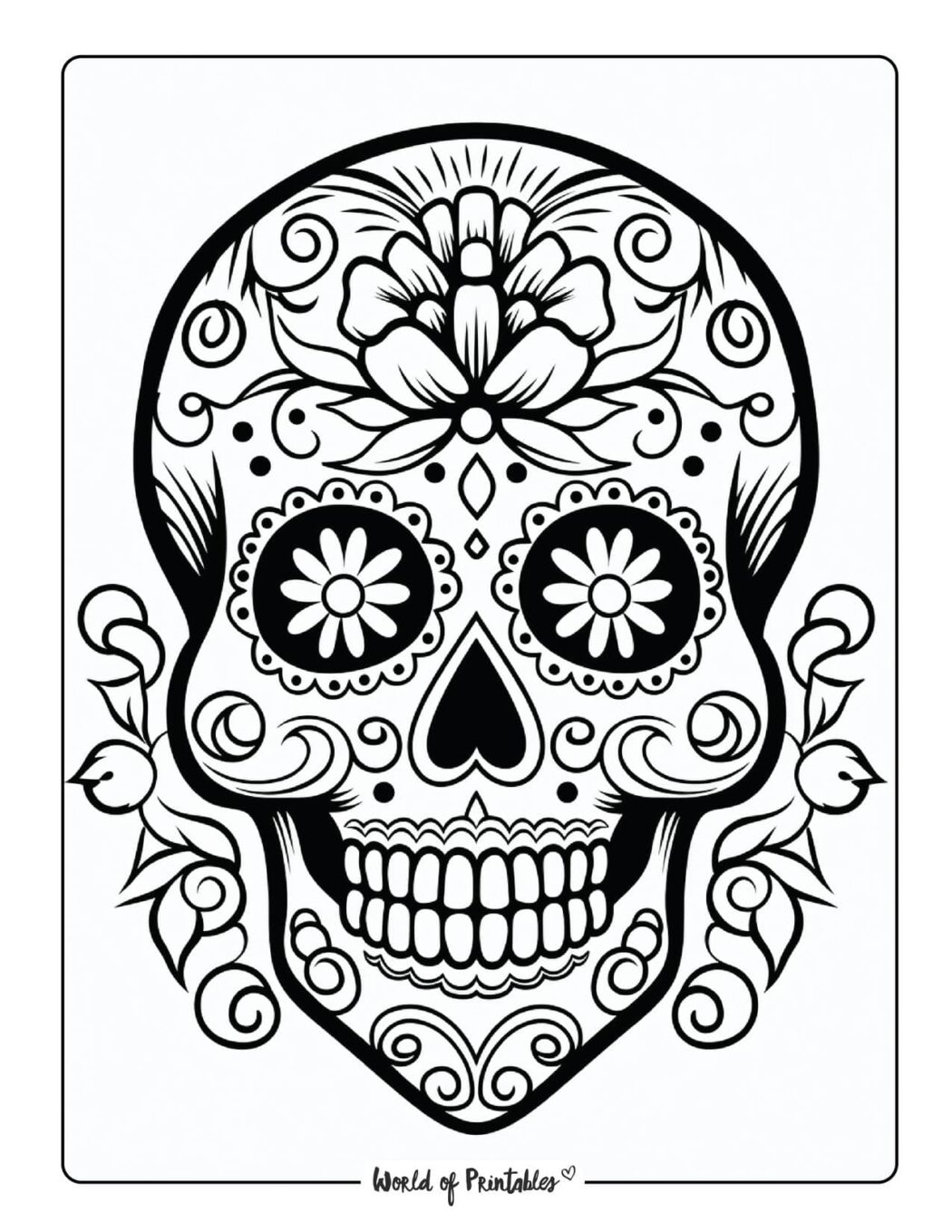 Skull Coloring Pages - World of Printables