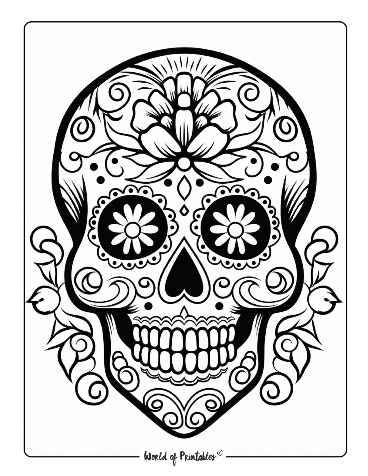 Skull Coloring Pages - World of Printables
