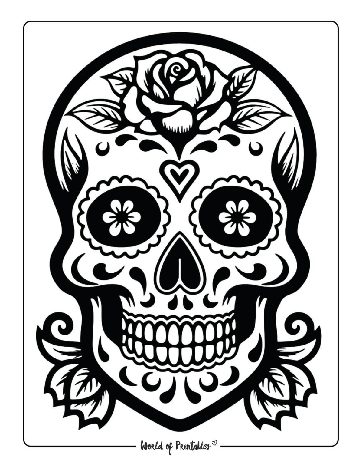 Skull Coloring Pages - World of Printables