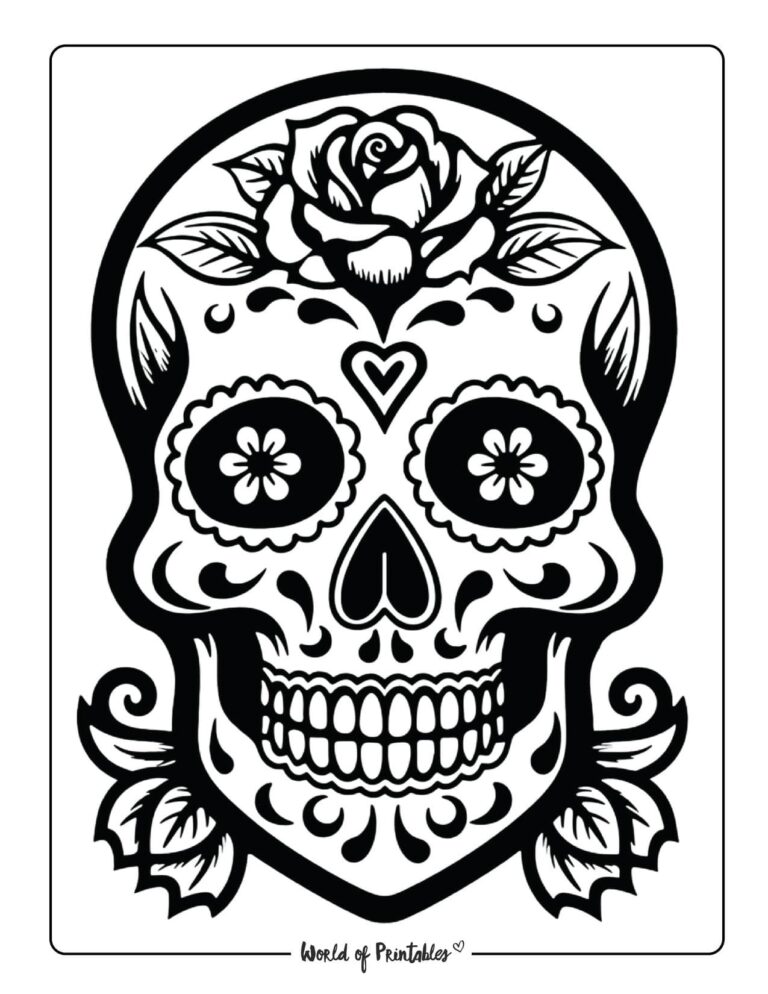 Skull Coloring Pages - World of Printables