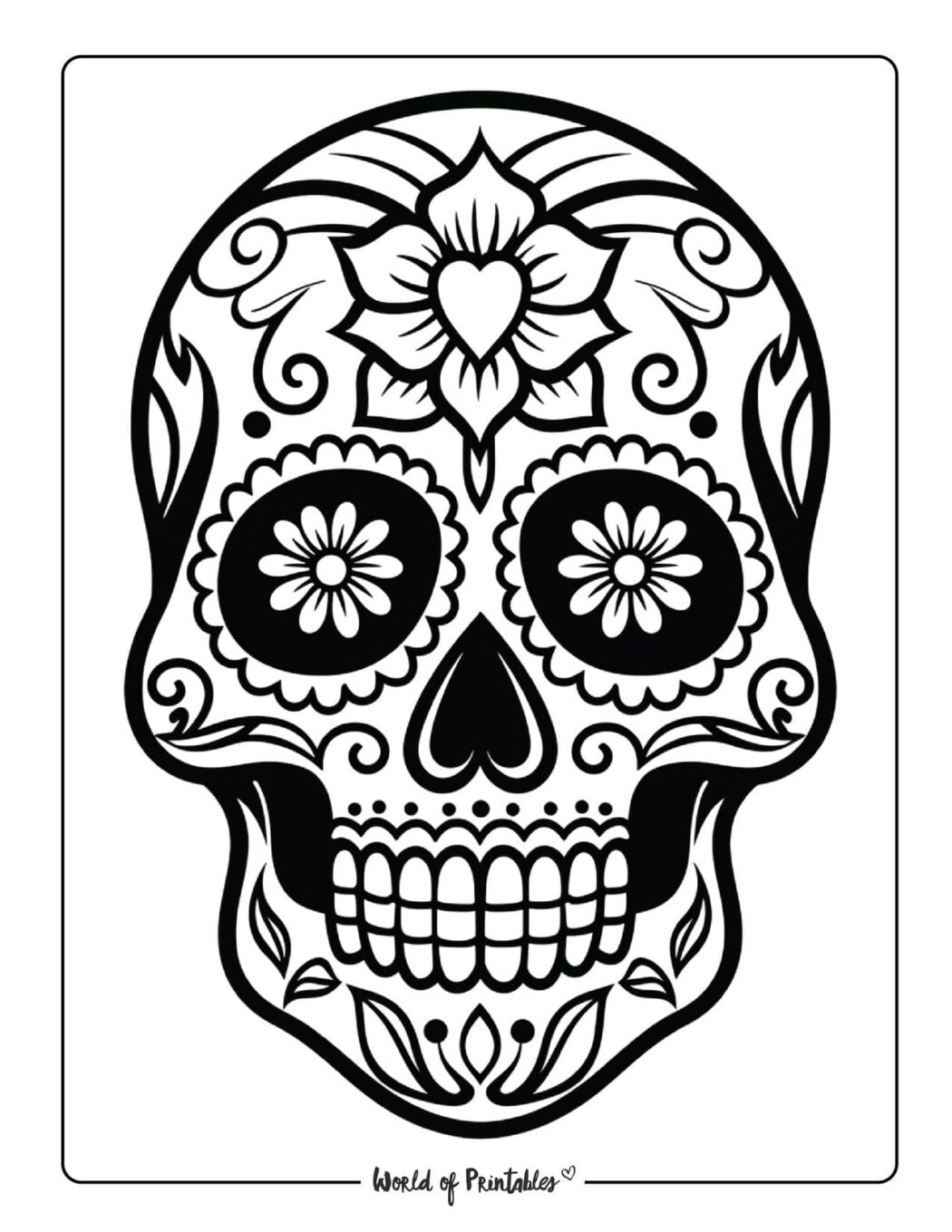 Skull Coloring Pages - World of Printables