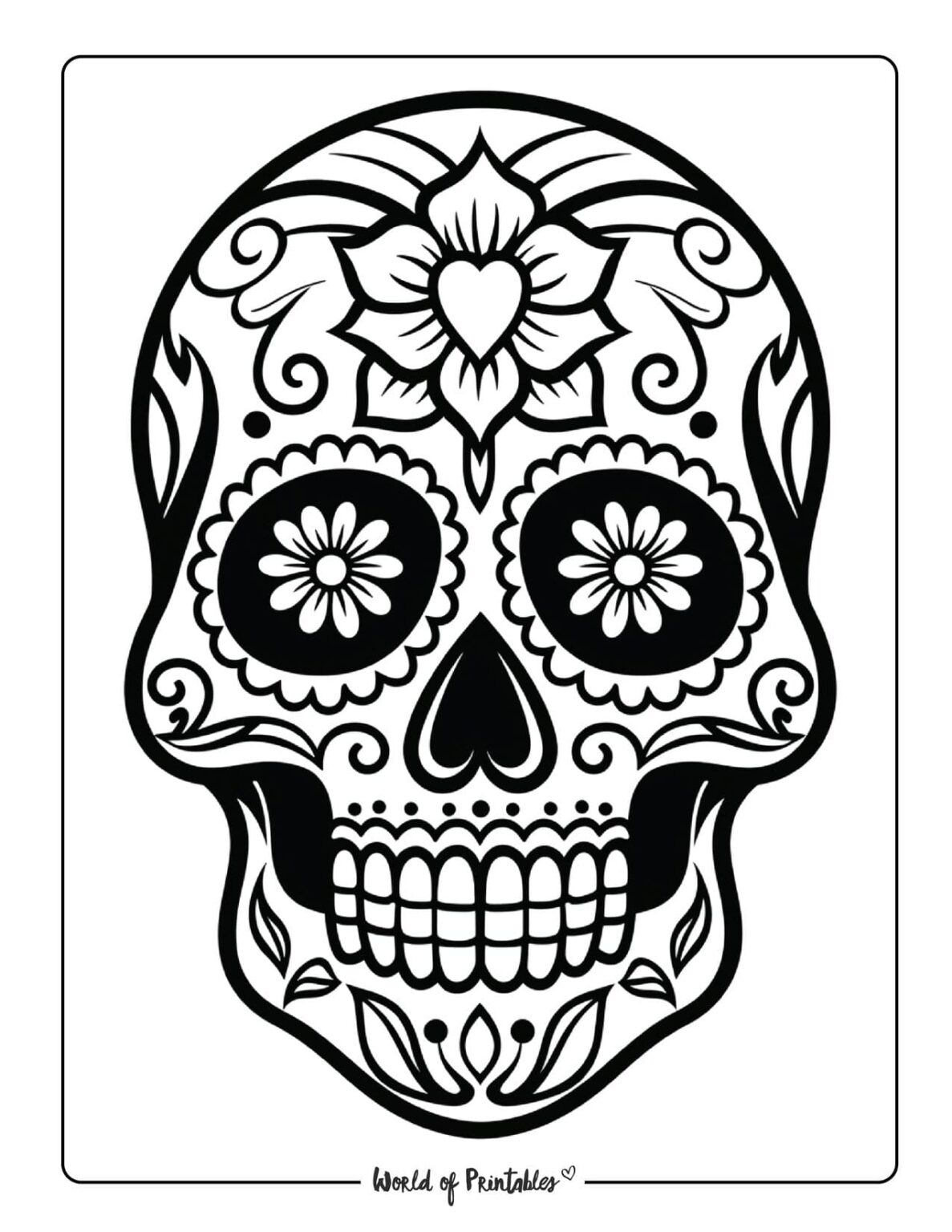 Skull Coloring Pages - World of Printables