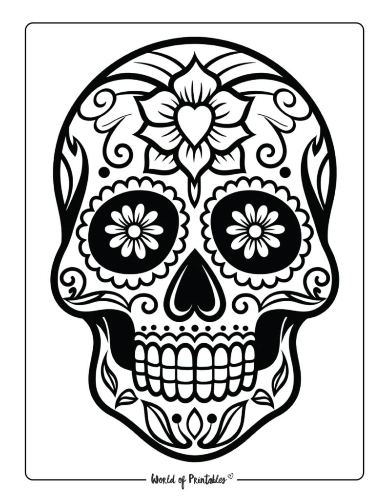 Skull Coloring Pages - World of Printables