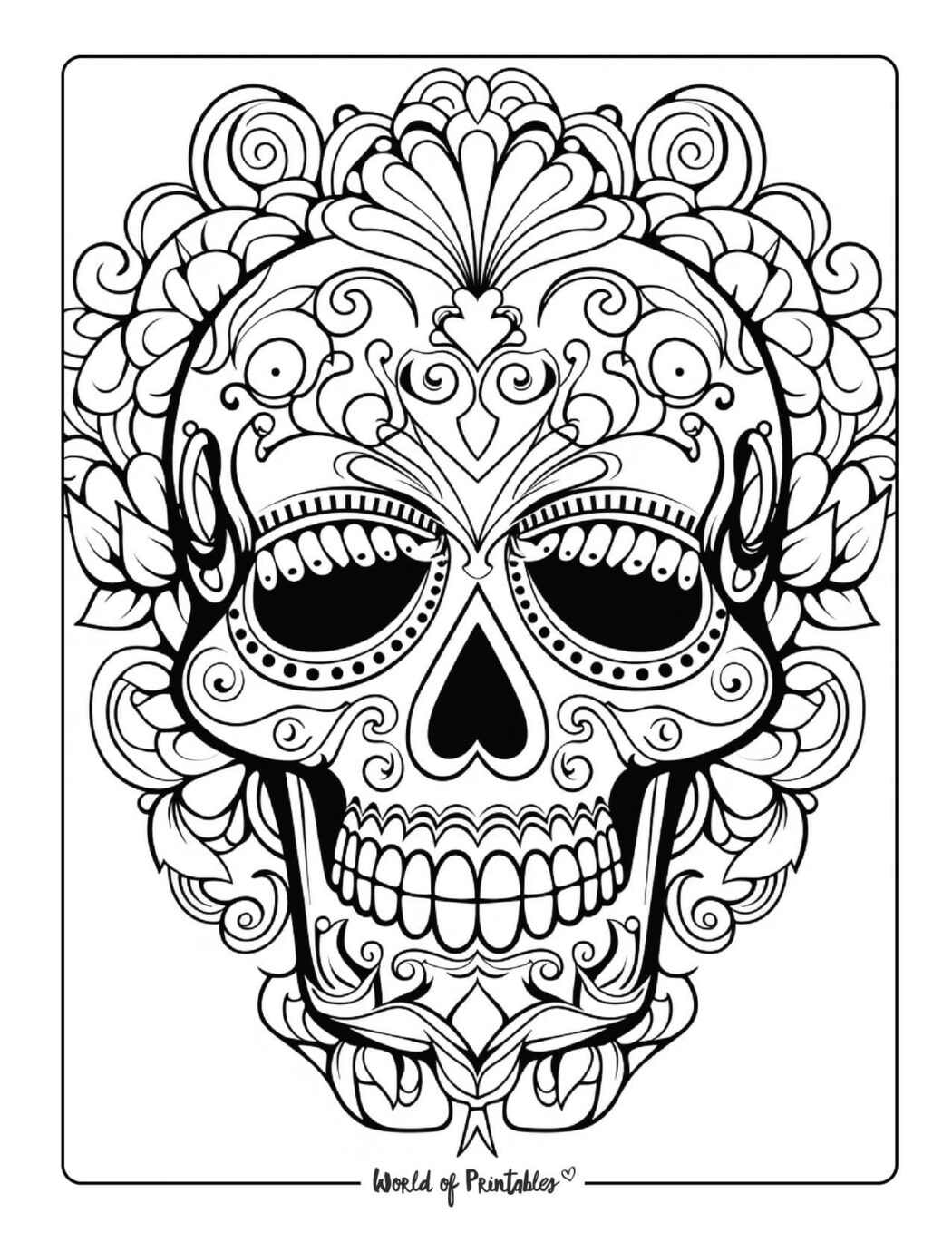 Skull Coloring Pages - World of Printables