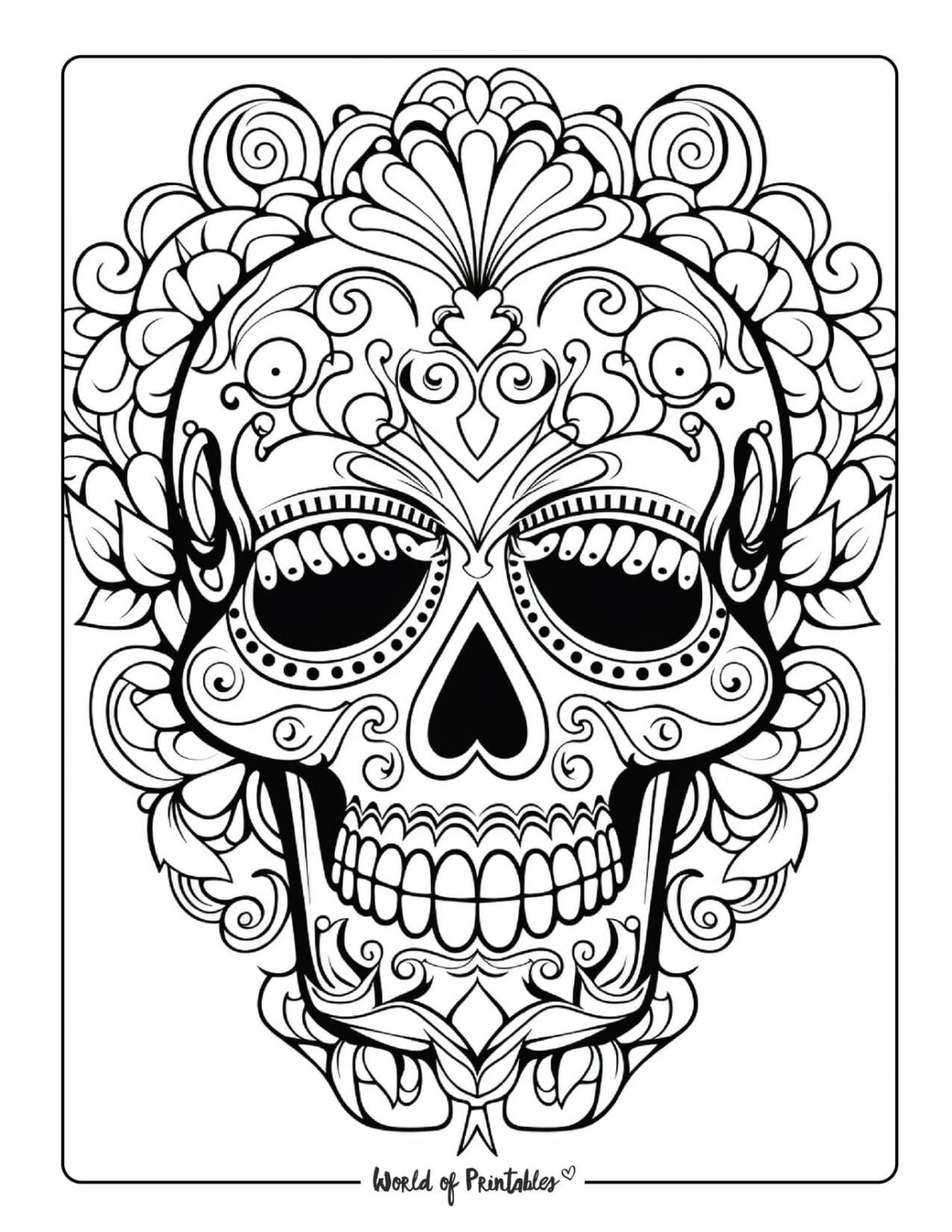 Skull Coloring Pages - World of Printables